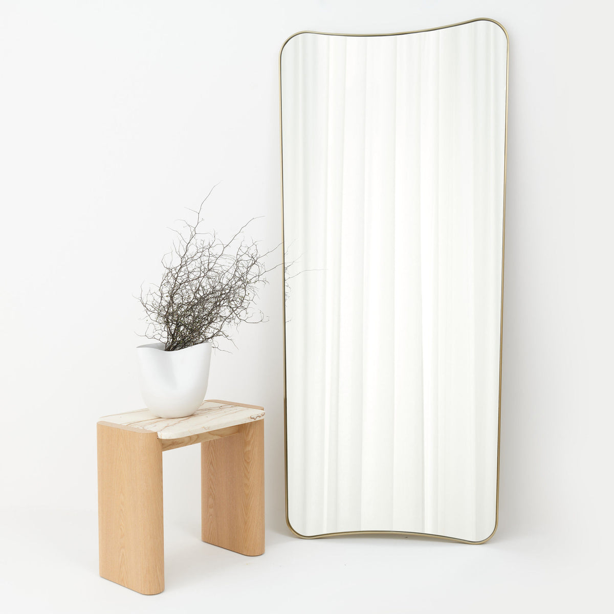Studio Muse Floor Mirror, Brass - Organic Mirrors + Delivery Australia ...