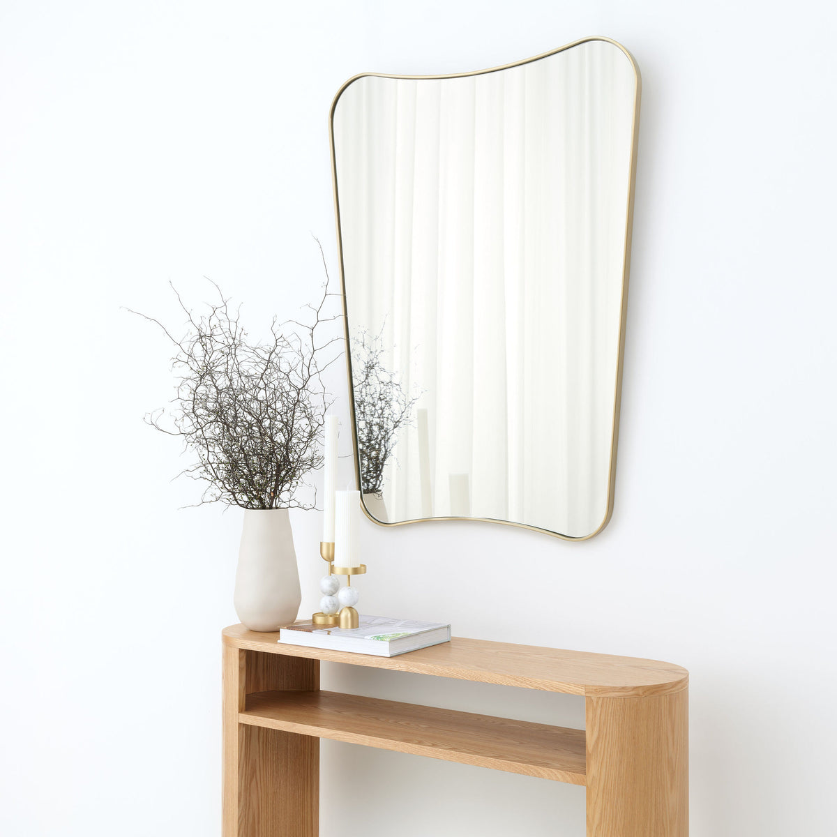 Studio Muse Mirror S, Brass - Organic Mirrors + Delivery Australia-Wide ...
