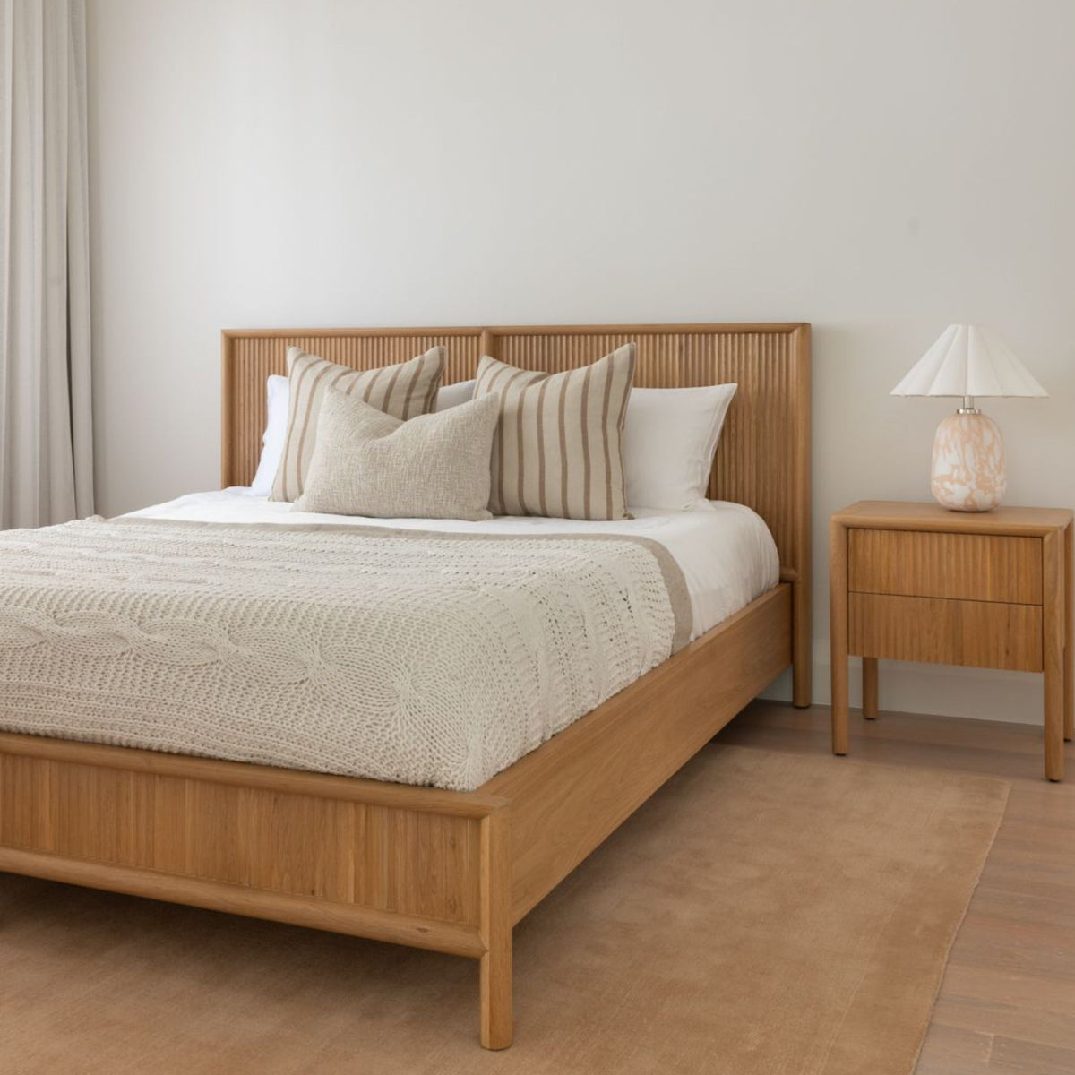 Noah Ripple Wooden Bed – King Size | In Stock Perth | Granite Lane ...