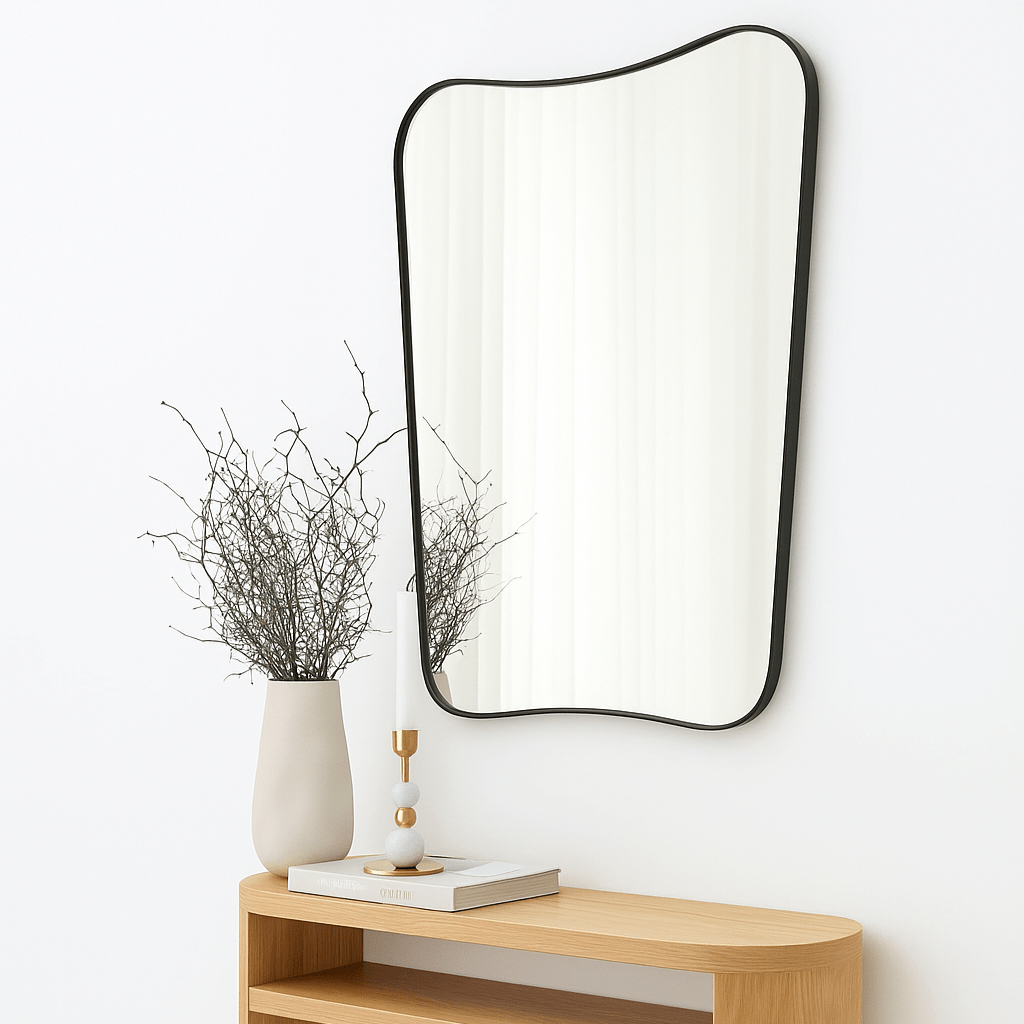 Studio Muse Mirror S – Black Organic Wall Mirror | Granite Lane ...