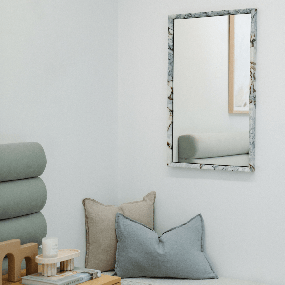 Ora Ocean Marble Mirror – Rectangle | In Stock | Granite Lane – Granite ...