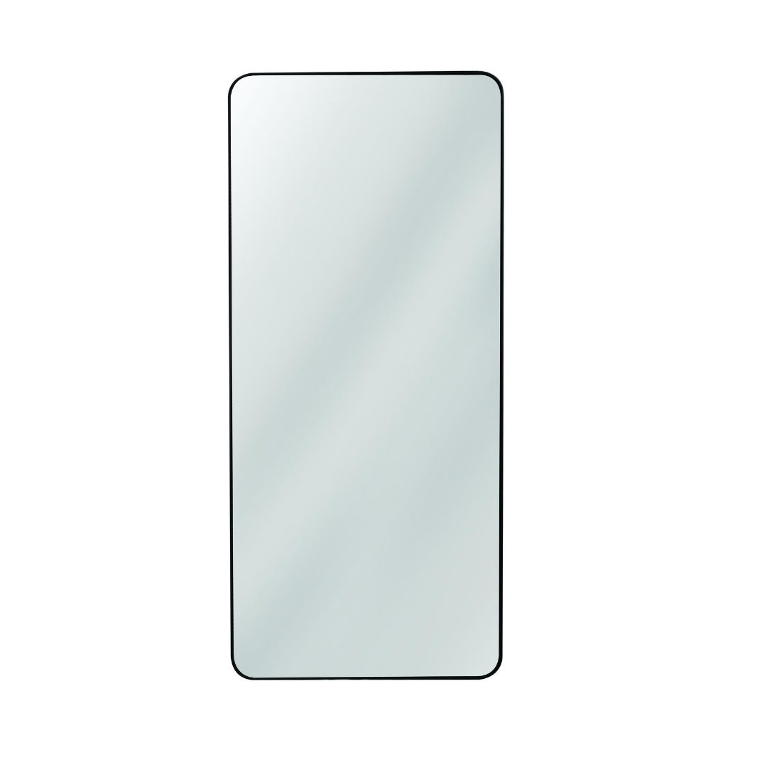 Studio Rectangle Curve Floor Mirror, Black - Rectangle Mirrors ...